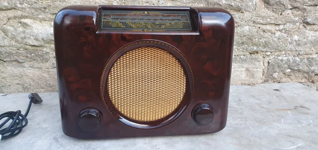 VINTAGE BUSH DAC 90A Wireless valve tube Radio brown bakelite walnut ...