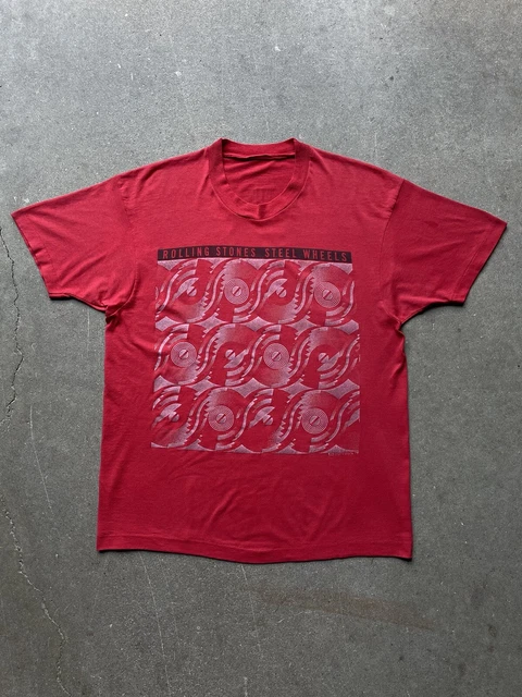 VINTAGE 1989 ROLLING Stones Steel Wheels North American Tour CREW Shirt ...