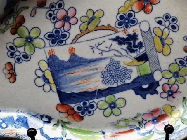 MASON'S IRON ORE Plateau Scroll Landscape and Prunus Rare Earthenware ...