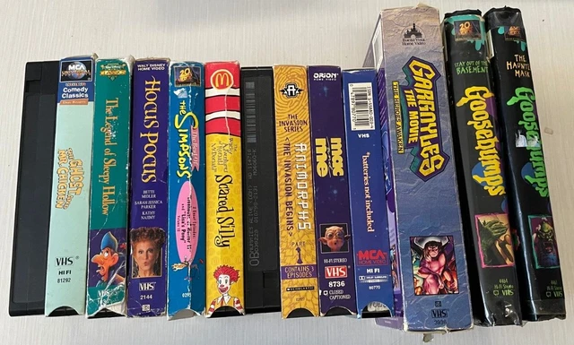 13 VHS LOT Goosebumps Hocus Pocus Animorphs Mummies Alive Sleepy Hollow ...