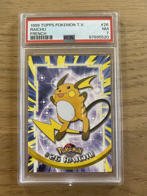 CARTE POKÉMON TOPPS Série 1 TV Animation Édition Raichu PSA 7 PCA EUR ...