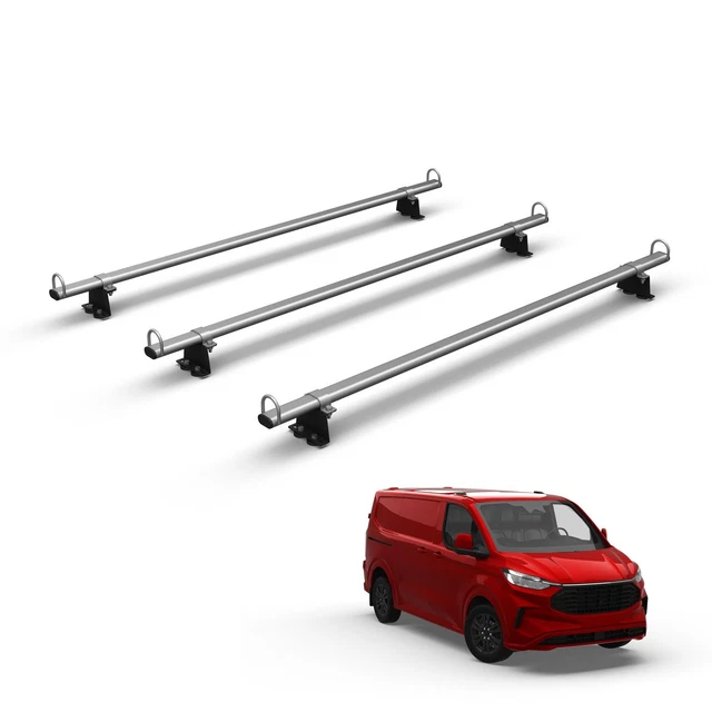 FORD TRANSIT CUSTOM Roof Rack for 2024+ GEN2 Models 3x Heavy Duty Roof ...