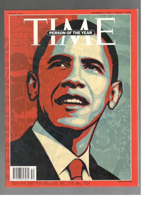 BARACK OBAMA PERSON Of The Année Time Magazine 2008 December 29 Double ...