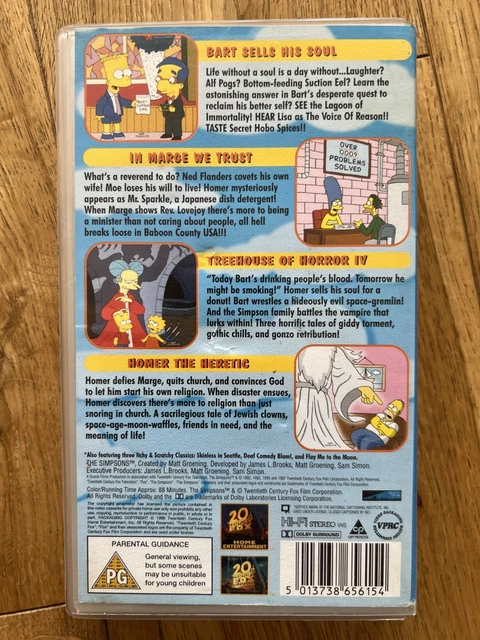 THE SIMPSONS HEAVEN and Hell - 4 Episodes VHS Video Tape TV Cartoon ...