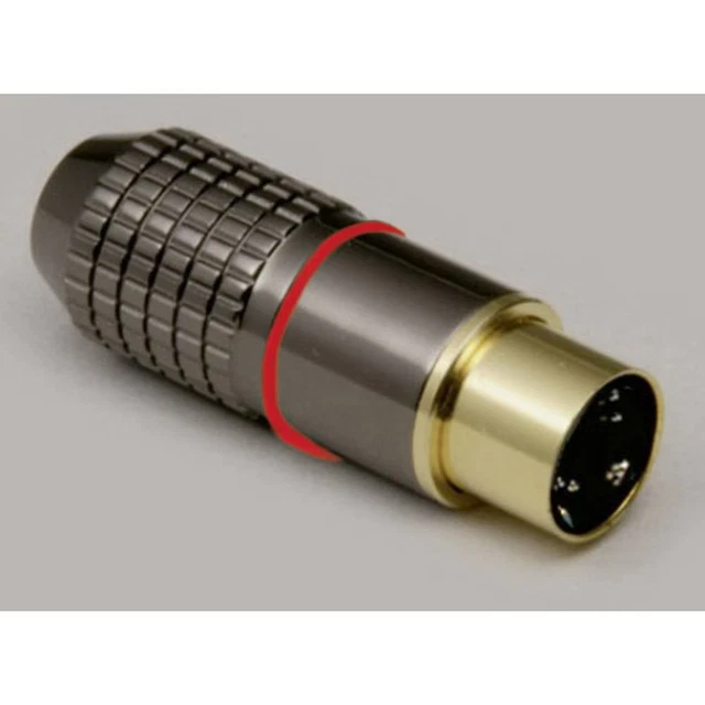 MINI DIN MÂLE, droit BKL Electronic 0212006 Nombre de pôles: 4 chrome 1 ...