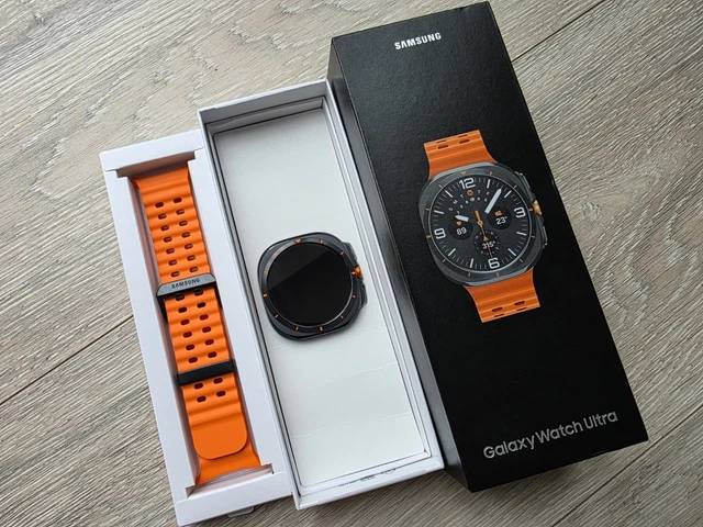 SAMSUNG GALAXY WATCH Ultra SM-L705F Titanium Grey with Orange Strap £ ...