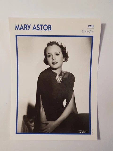 MARY ASTOR - Carte Fiche Cinema Portrait De Stars EUR 2,50 - PicClick FR