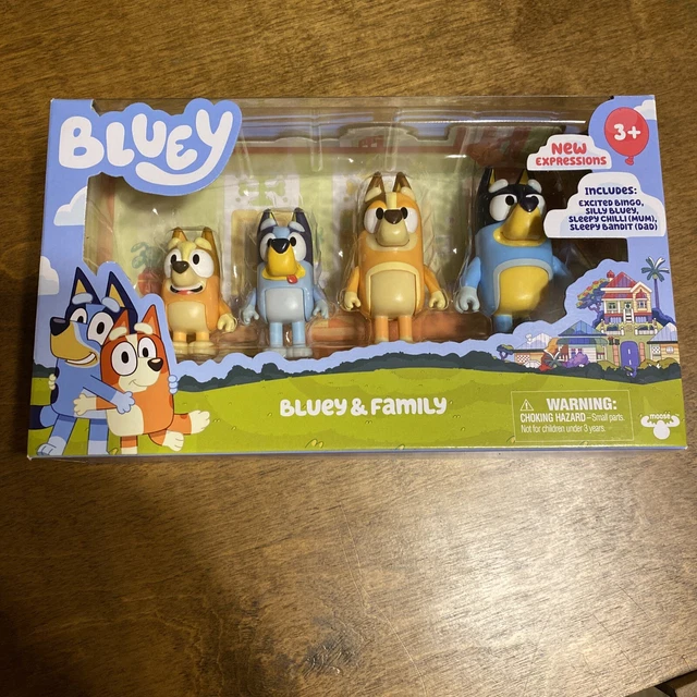 BLUEY BLUEY & Family Figure 4-Pack, Bingo, Bandit & Chilli - New ...