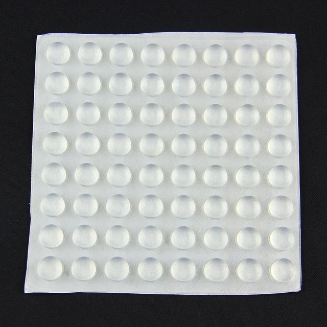 SILICONE RUBBER FEET Bumpons Clear Round Self Adhesive Anti Slip Circle ...
