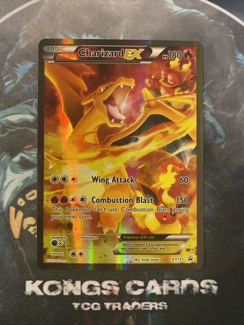 CHARIZARD EX XY121 XY Black Star Promo Holo Standard Size Pokemon NM ...