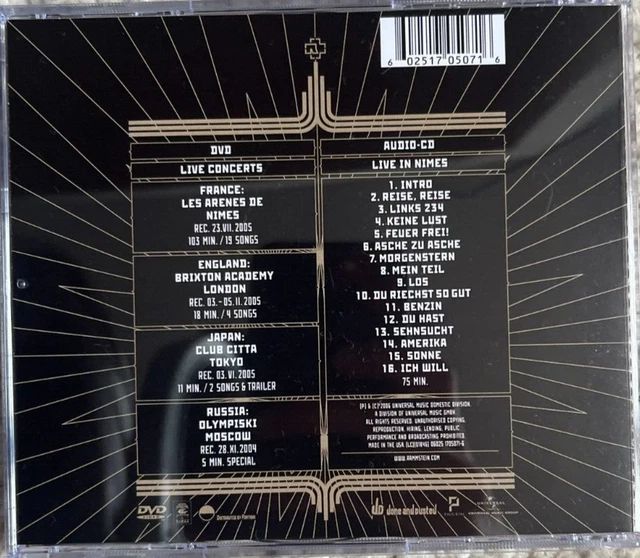 RAMMSTEIN : &VÖLKERBALL& (RARE CD + DVD) EUR 25,00 - PicClick IT