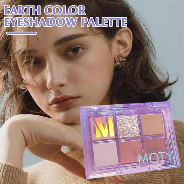 9COLOR MAKEUP EYE Shadow Plate Earth Color Matte Sequins Palette ...
