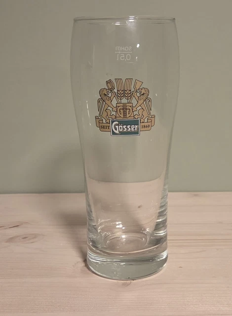 VINTAGE GOSSER BEER Glass Austria 0.5 Liter £17.51 - PicClick UK