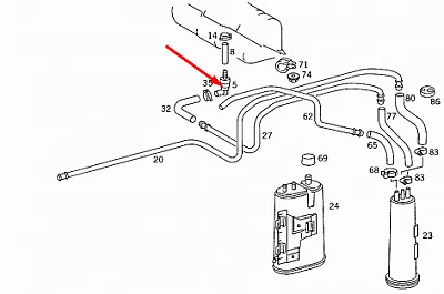 100% GENUINE MERCEDES Tank Vent Valve 903 905 906 909 A124 C124 ...