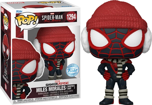 MARVEL SPIDER-MAN PS4/PS5 - Miles Morales Winter Suit #1294 Funko Pop ...
