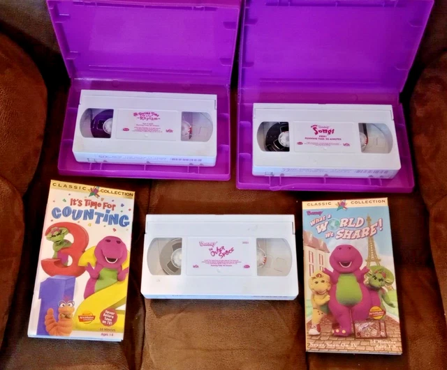 5 FILMS BARNEY and Friends (cassettes VHS) 3 pack plus 2 très bon état ...