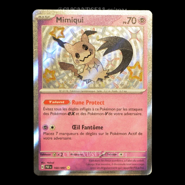 CARTE POKEMON MIMIQUI 160/091 EV4.5 Destinées de Paldea FR EUR 49,90 - PicClick FR