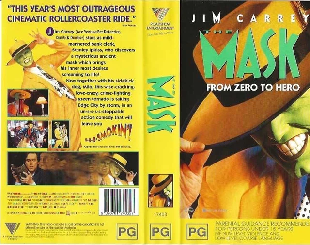 THE MASK JIM Carrey Vhs Video Pal~ A Rare Find $20.00 - PicClick AU