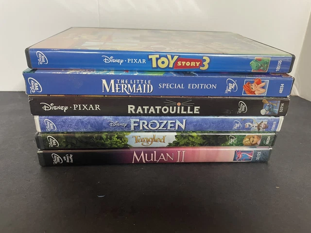 CLASSIC DISNEY DVD Lot Of 6 Toy Story 3, Little Mermaid, Ratatouille ...