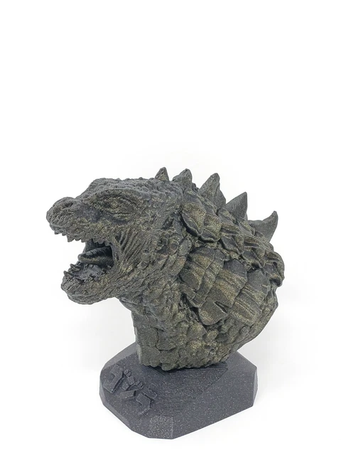 GODZILLA BUST 3D Printed Bust Figurine | Fan Art based on Godzilla vs ...
