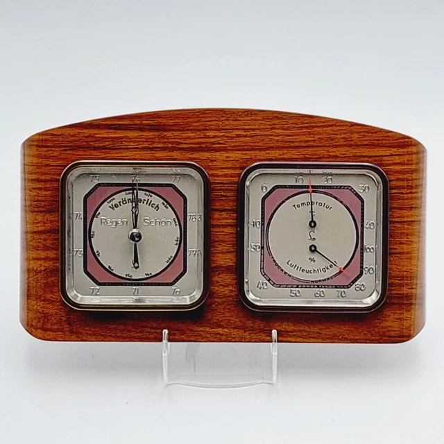 ORIGINAL LUFFT BAROMETER Wetterstation Holzgehäuse Teak Sehr Guter ...
