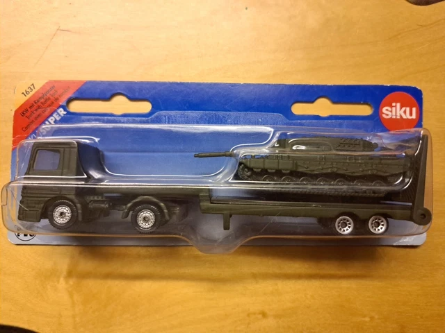 SIKU 1637 MERCEDES LKW mit Kampfpanzer Siku Super Serie in OVP EUR 15 ...