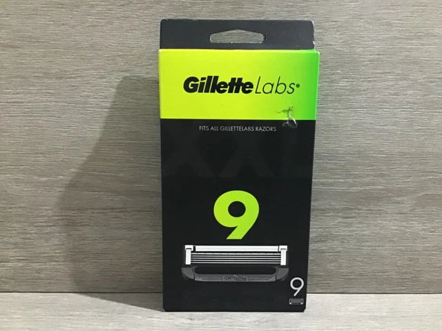GILLETTE LABS 9 Pack Xxl Replacement Blades 100% Genuine Boxed Brand ...