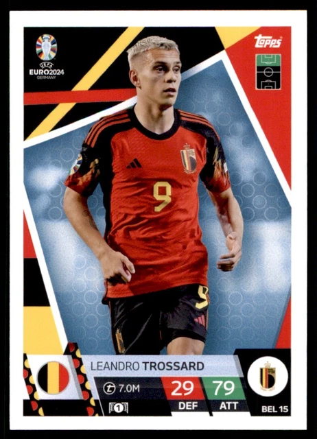 TOPPS MATCH ATTAX Euro 2024 - Leandro Trossard Belgium Base card No ...