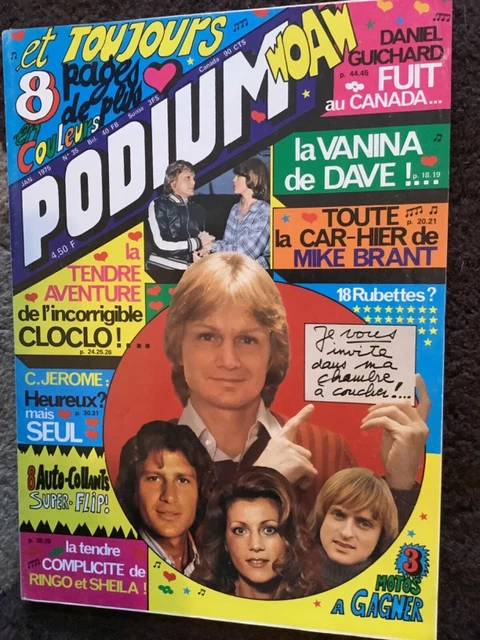 PODIUM 35 01/1975 C François, Mike Brant, Sheila, Dave 25/655 EUR 8,00 ...