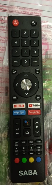 TELECOMANDO ORIGINALE SABA Smart Tv Netflix Youtube Prime Google ...