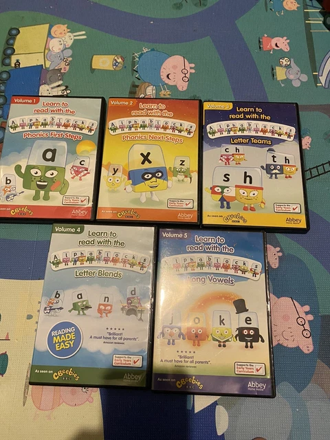 CBEEBIES ALPHABLOCKS LEARN To Read With Me DVDs Complete Set Volumes 1 ...