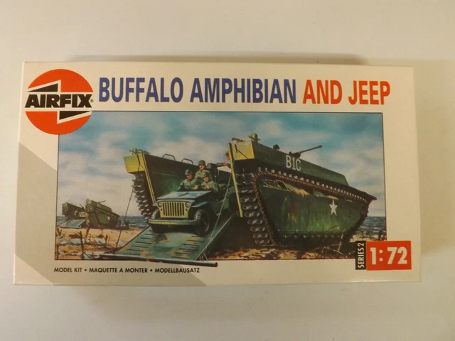 AIRFIX 02302 1:72 Scale Buffalo Amphibian & Jeep Plastic Model Kit £11. ...