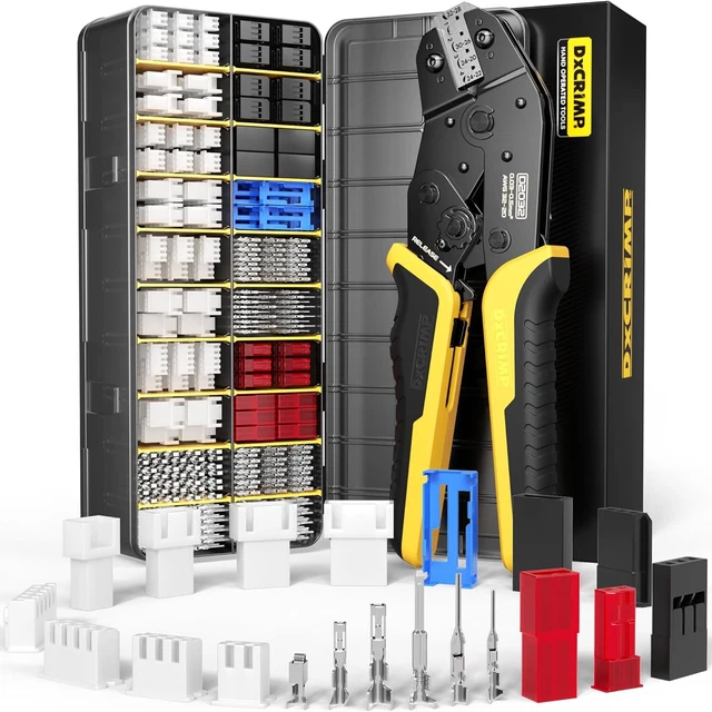 CRIMP TOOL CONNECTOR Kit, with 20 Types JST-SYP + JST-XH + RC Servos ...