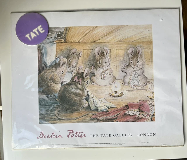 RARE BEATRIX POTTER Tate Gallery London Mice Sewing VINTAGE 1996 ...