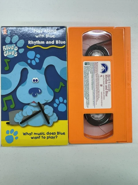 BLUE'S CLUES RHYTHM and Blue VHS Tape 1999 Nick Jr Nickelodeon Cartoon ...