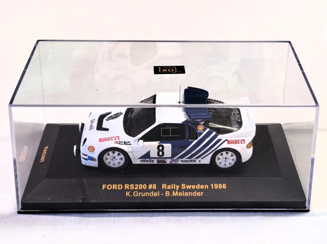 FORD RS200 RALLY Sweden 1986 #8 Karl Grundel - 1/43 IXO EUR 49,95 ...