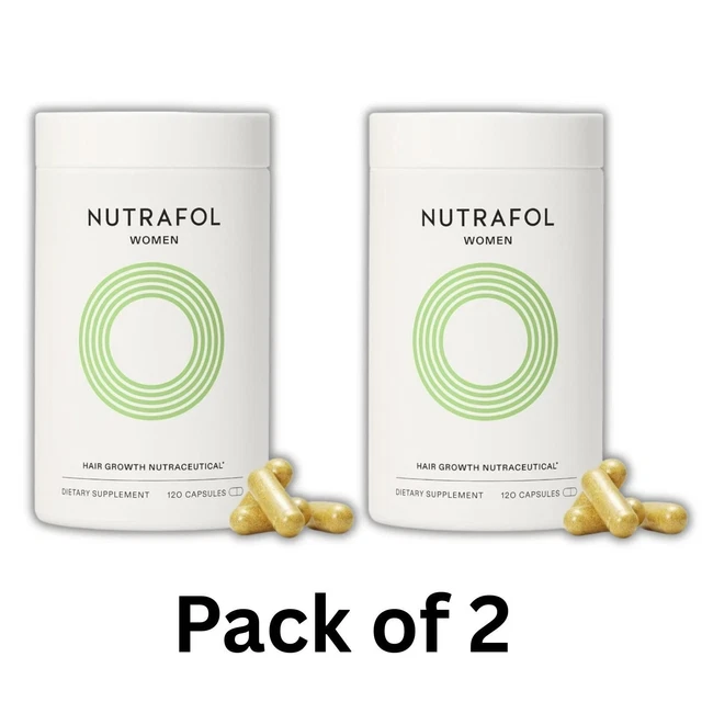 NUTRAFOL WOMEN HAIR Growth Supplement 120 Capsules Natural Supplement ...