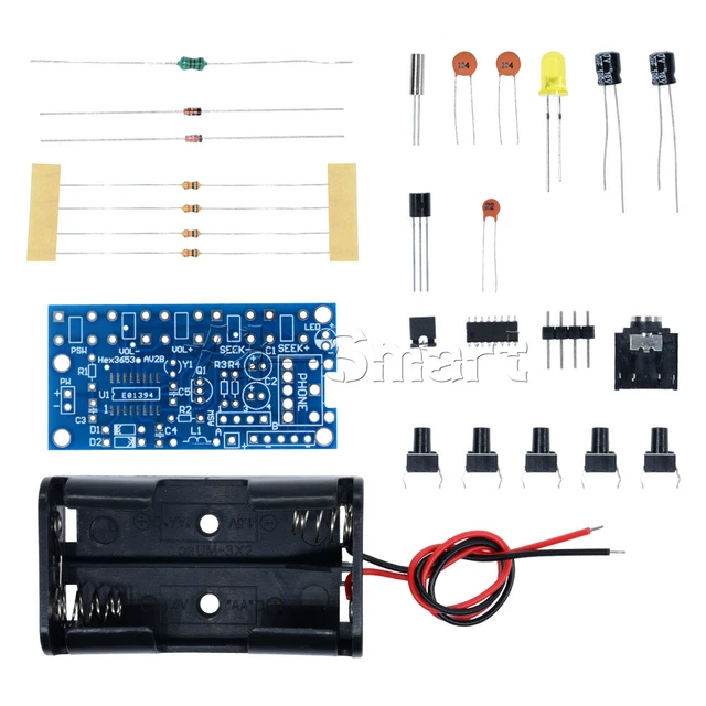 STEREO FM RADIO Wireless Receiver Module PCB DIY Electronic Kits 76MHz ...