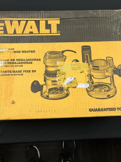 DEWALT DW618PKB 2-1/4 HP EVS Fixed Based / Plunge Router Combo Kit $209 ...