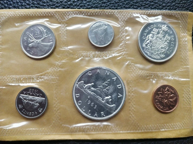 CANADA 1963 CENTENNIAL Proof Like Uncirculated Coin Set PL 1.1 OZ Pure ...