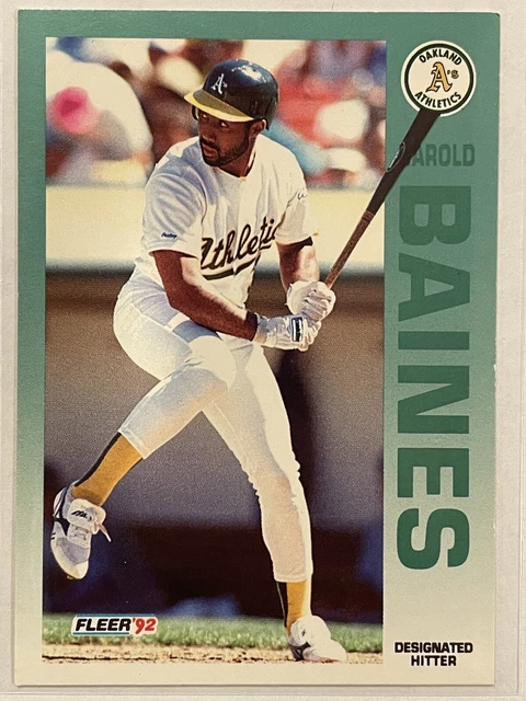 1992 FLEER HAROLD Baines #249 Baseball Oakland Athletics HOF Hall Of ...