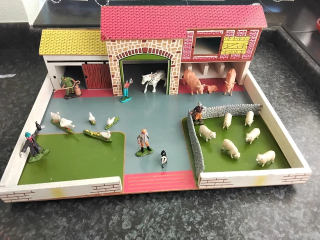 RARE VINTAGE ORIGINAL 1970’s Britain's Ltd Animals Farm Wooden ...