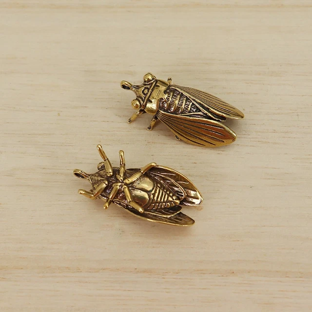 5PCS CICADA KEY Decor Unique Keychains Brass Adornment Cicada ...