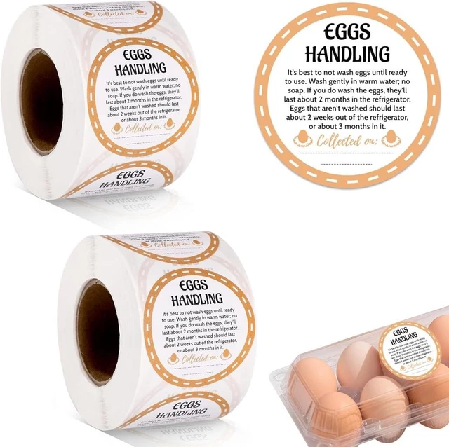 1000PCS FARM FRESH Egg Carton Stickers, 2 Inch Round Eggs Handing ...