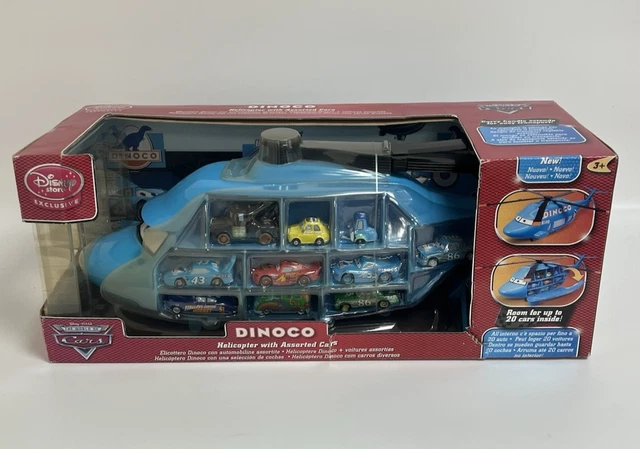 DISNEY PIXAR CARS Dinoco Helicopter With Assorted Cars 1572-T VERY RARE ...