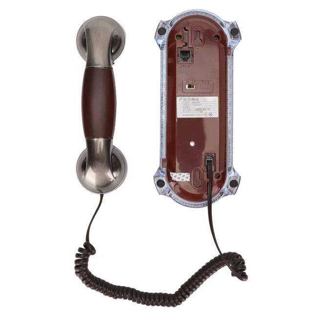 (PATINA) WIRED LANDLINE Retro Wall Phone Bottom Light Double Placement ...