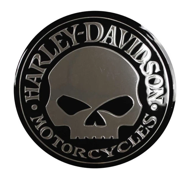 HARLEY DAVIDSON WILLIE G Skull Classic Emblem Sticker 15x20cm £8.99 ...