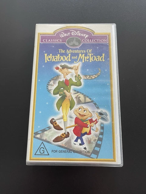 THE ADVENTURES OF Ichabod And Mr Toad Walt Disney Vhs Video Pal~ A Rare ...