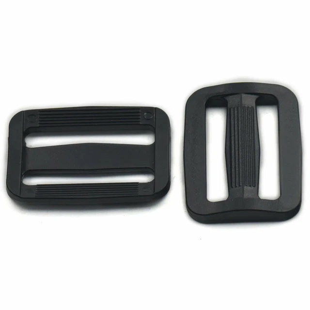 25MM RÉGLABLE TRI Glide Noir Delrin Plastique Barrettes Boucle pour ...