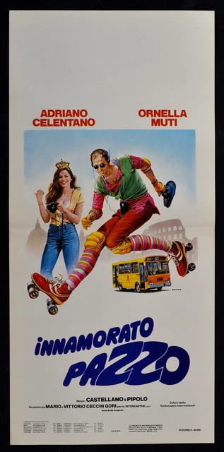LOCANDINA INNAMORATO PAZZO adriano celentano ornella muti pattini ...